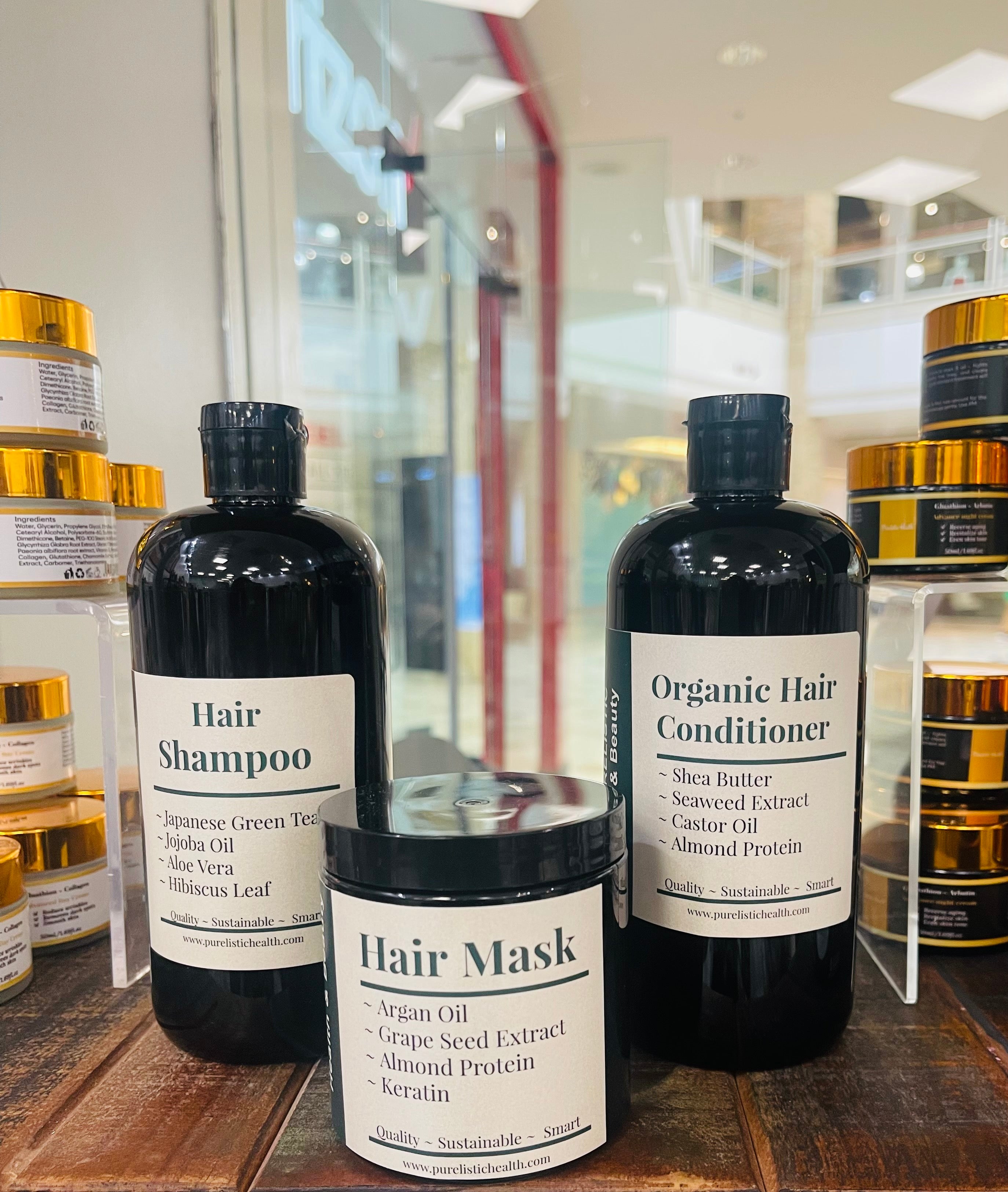 Organic Shampoo & Conditioner & Hair Mask Trio